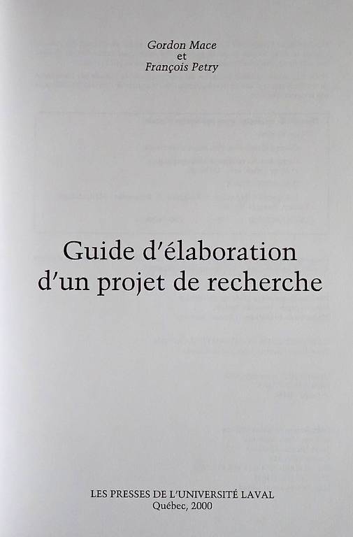 Guide d'élaboration d'un projet de recherche Canton Vaud - anibis.ch