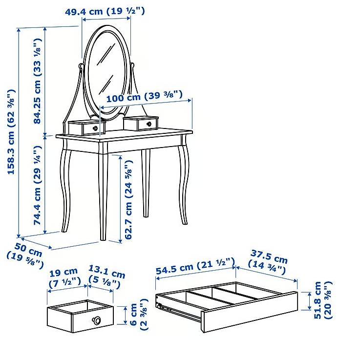 Coiffeuse Hemnes blanche Canton Vaud - anibis.ch