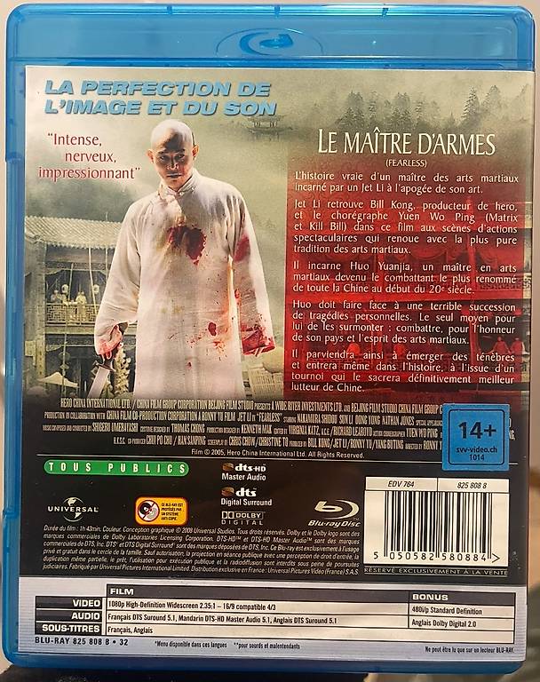 Jet Li - Le Maître d'armes [Blu-Ray] Canton Vaud - anibis.ch
