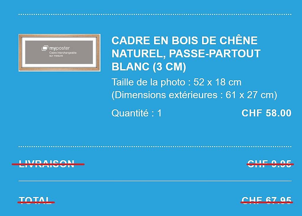 Cadre photo en chêne neuf Canton Valais - anibis.ch