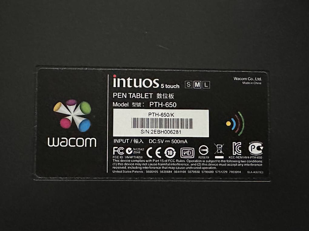 Wacom Intuos 5 touch M MEDIUM PTH-650 Pen Tablet Canton Neuchâtel ...