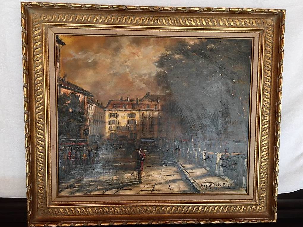 Tableau peinture à huile sur toile Roger Delapierre Canton Berne ...