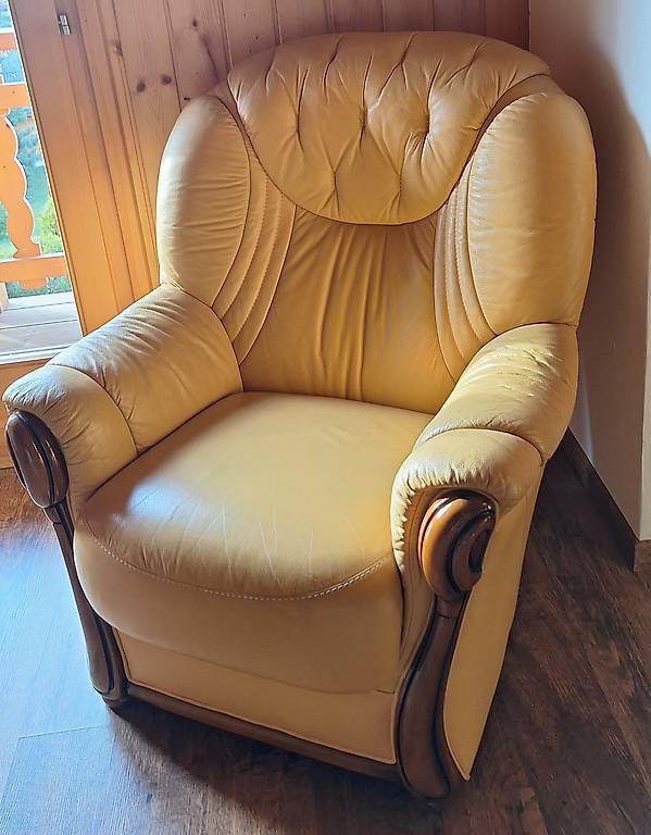 Fauteuil vintage en peau de veau Canton Valais - anibis.ch