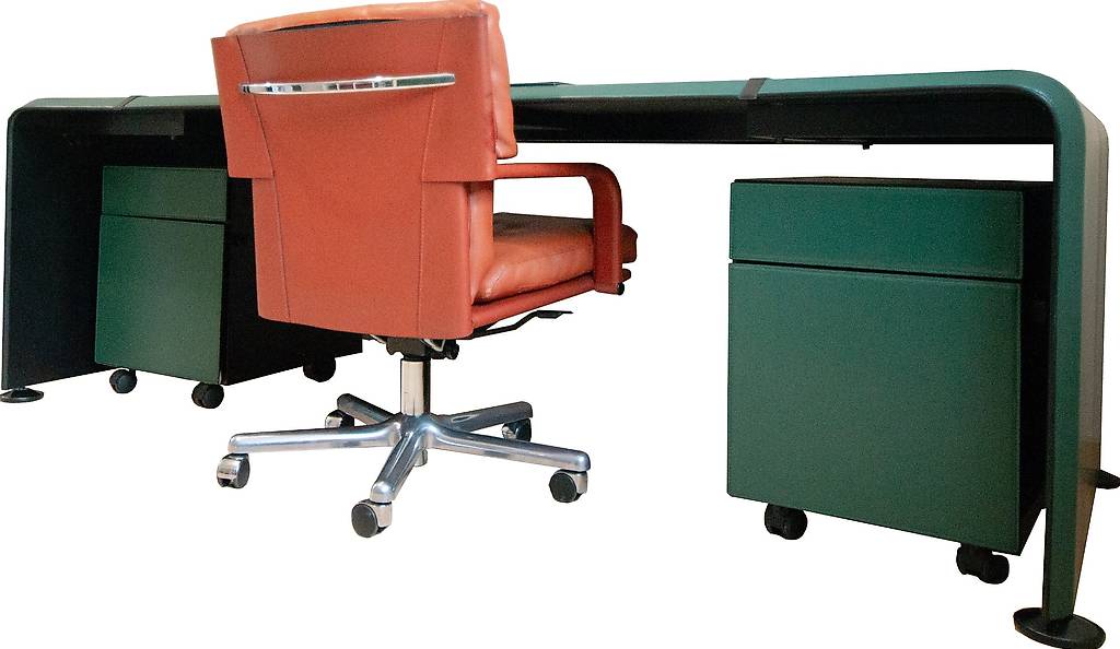 Set bureau design Tito Agnoli X Grassi, cuir, Italie, 80s Canton Neuchâtel - anibis.ch