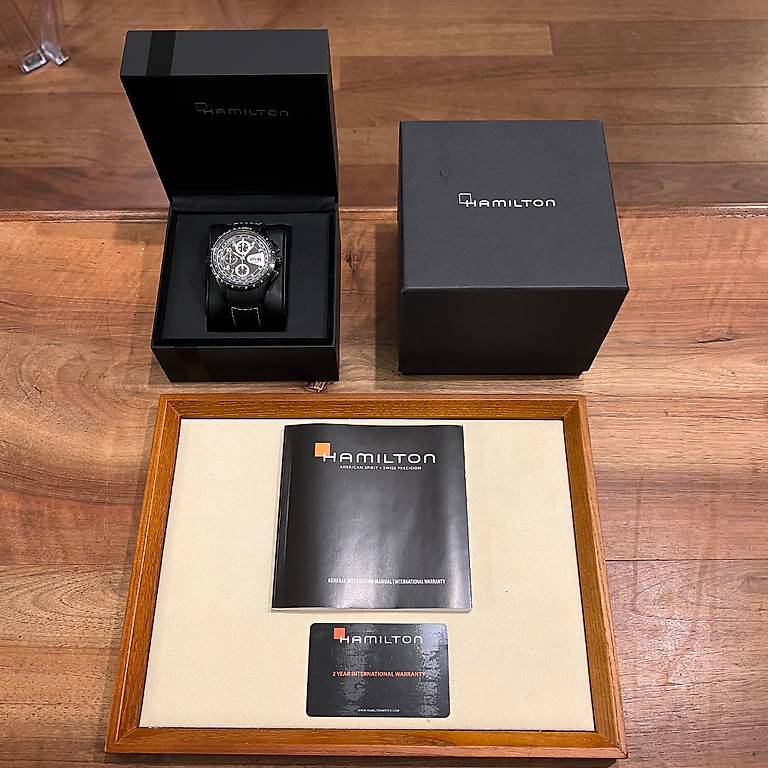 Hamilton Khaki X-Mach Chronograph Full Set H766860 Canton Genève ...