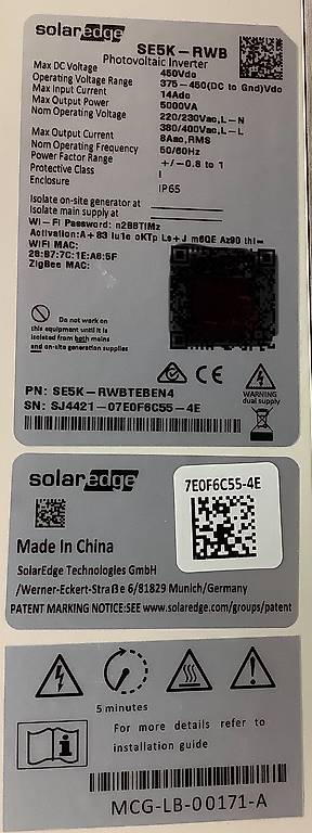 Onduleur Solaredge SE5K-RWBTEBEN4 Canton Vaud - anibis.ch