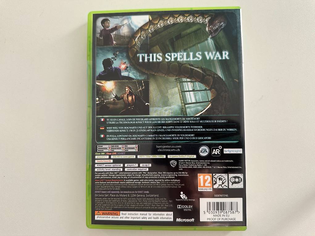 Harry Potter and the Deathly Hallows Part 1, Xbox 360 Canton Neuchâtel ...