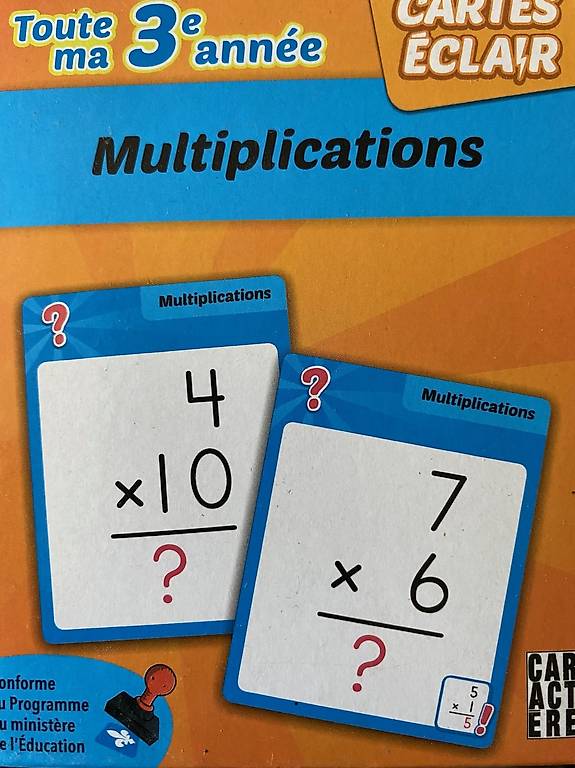 54 cartes eclair pour les multiplications im Kanton Neuenburg - anibis.ch