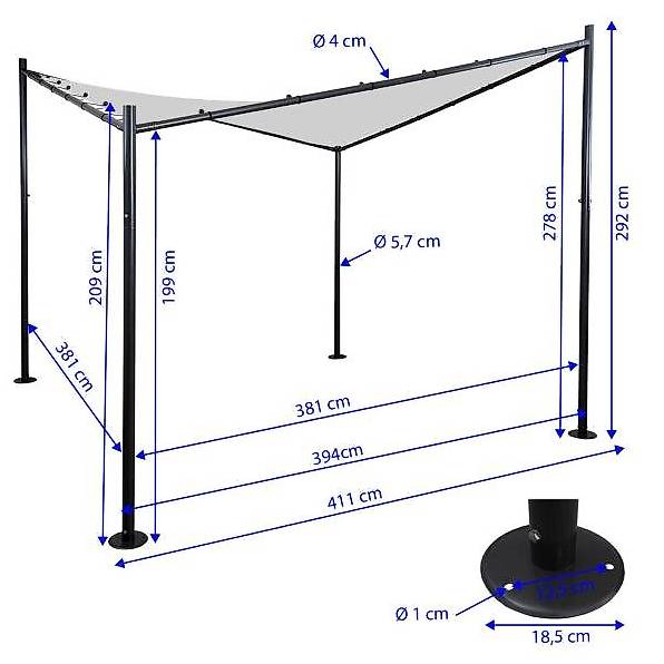 Pergola Phos Garten Pavillon Voile (Livraison Gratuit) Canton Vaud ...