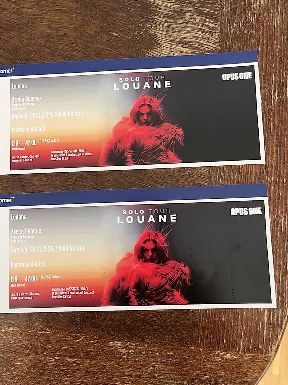 3x billets concert Nej ARENA Genève Canton Vaud - anibis.ch