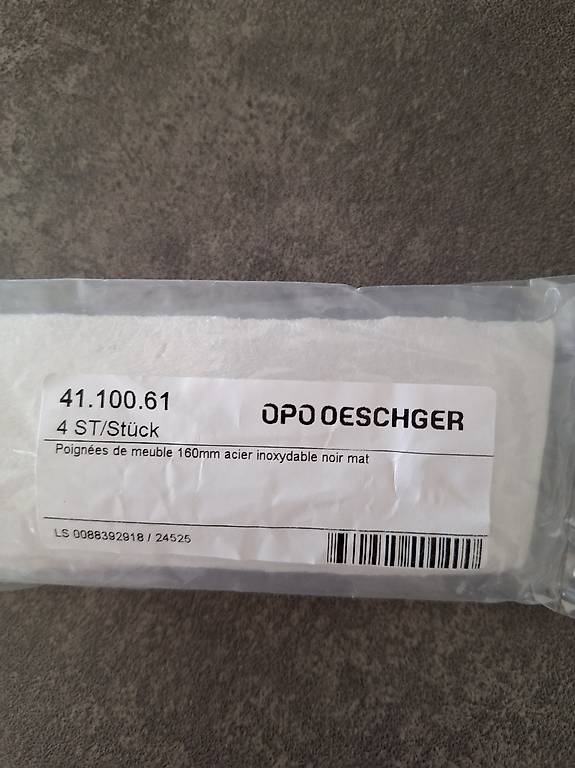 2 Poignées de meuble Inox neuve Opo Oeschger Canton Valais - anibis.ch