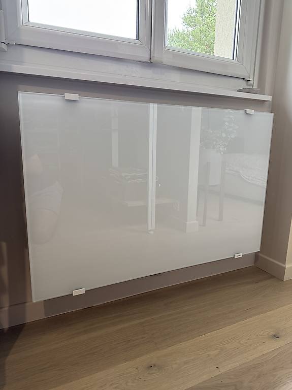 Radiateur Electrique Façade en Verre Blanc 2000W 110X69cm Canton Genève ...