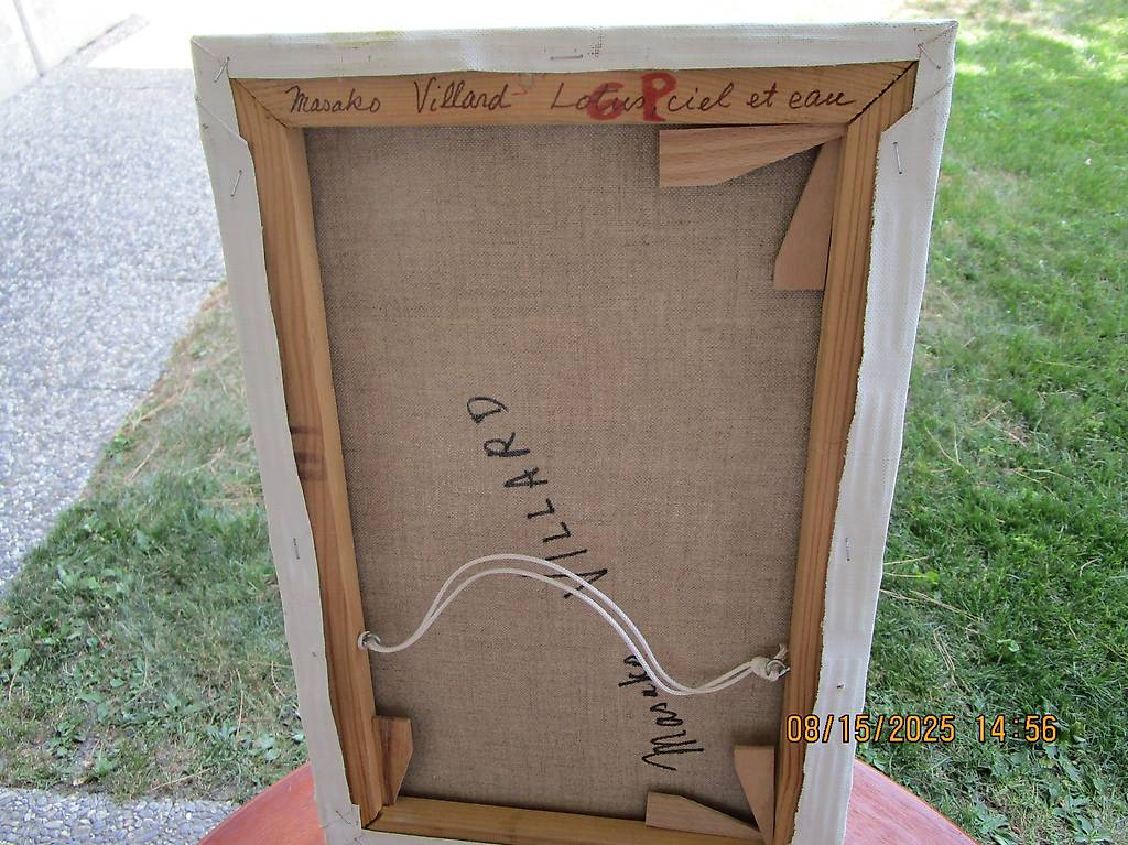 tableau de Masako Villard ( lotus ciel et eau) Canton Vaud - anibis.ch