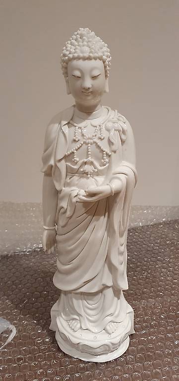 Statuette porcelaine Boudha, signée Canton Genève - anibis.ch