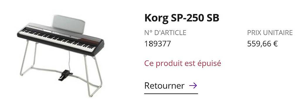 Korg SP-250 avec boîte transport, tabouret etc Neuf! im Kanton Waadt ...