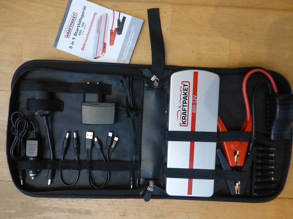 Kraftpaket Dino 600 - 12V Motorenstarthilfe und Powerbank Canton ...