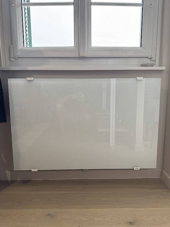Radiateur Electrique Façade en Verre Blanc 2000W 110X69cm Canton Genève ...