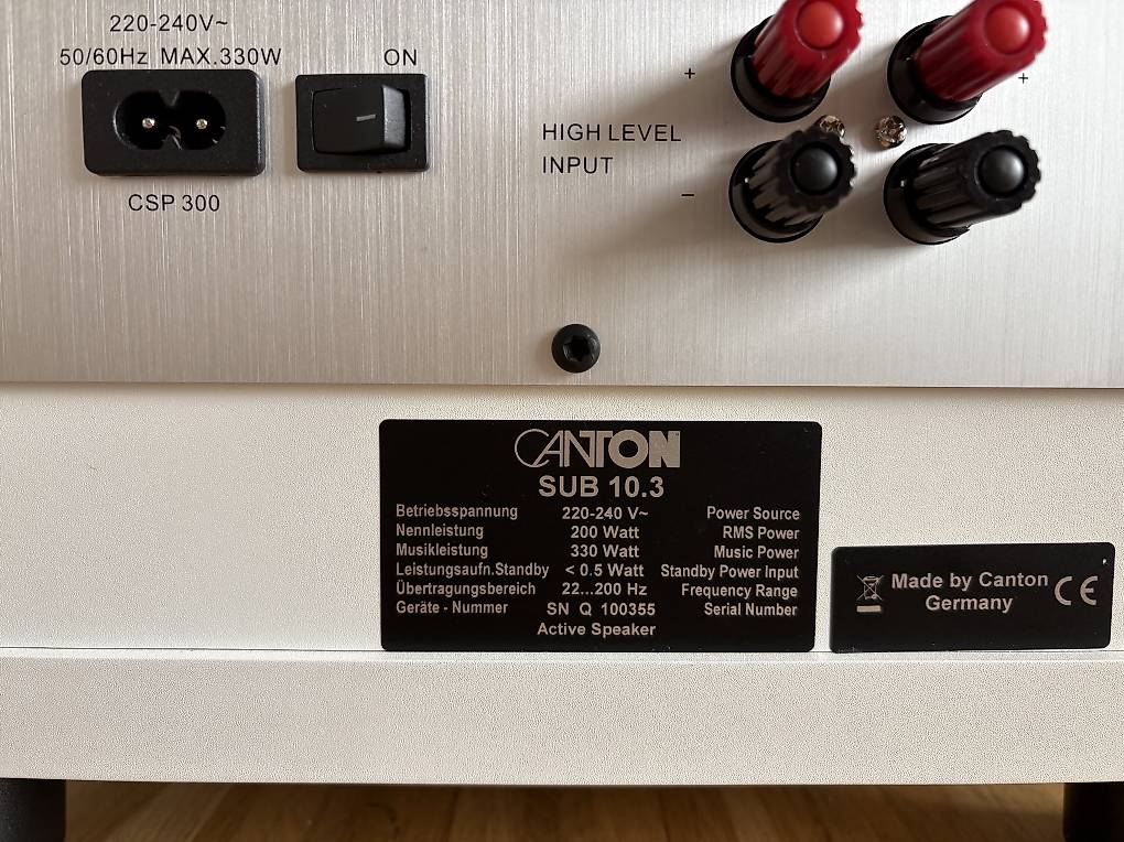 Canton Sub 10.3 - Subwoofer (Caisson de basse) Canton Genève - anibis.ch