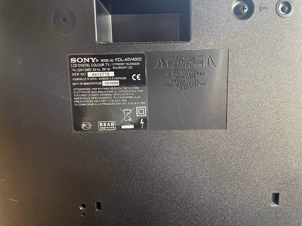 Téléviseur LCD Sony KDL-40V4000 Canton Fribourg - anibis.ch