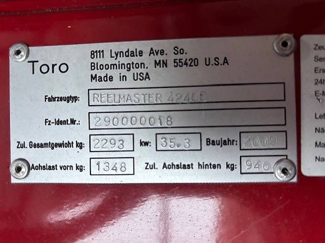 Tondeuse TORO REELMASTER 4240 D (5 éléments) Canton Neuchâtel - anibis.ch