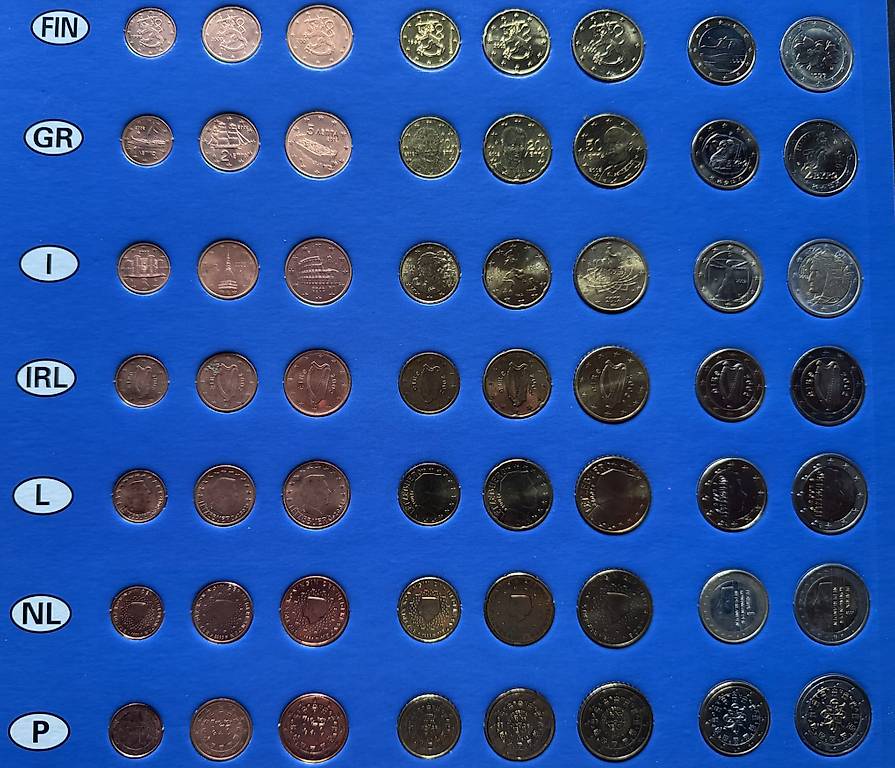 Euro Collector komplett mit 96 Münzen - prägefrisch Canton Saint-Gall ...