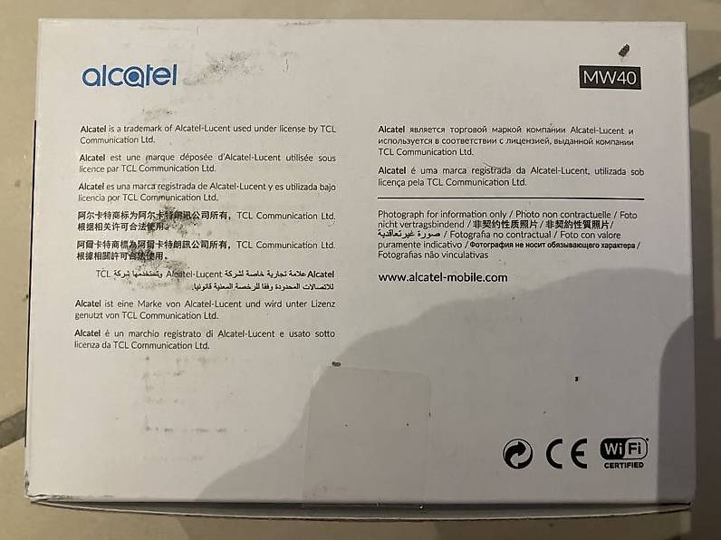 Routeur Wi-Fi mobile 4G LTE Cat4 ALCATEL MW40 Linkzone Canton Vaud ...