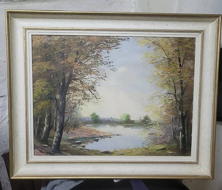 Tableau, huile sur toile, 61 x 46, signé Marnot. Canton Vaud - anibis.ch