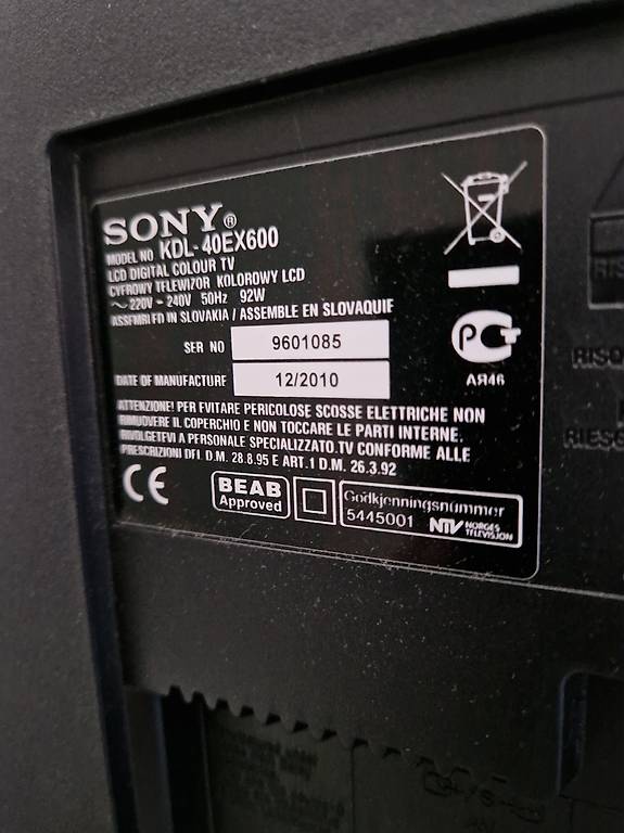 Télé Sony Bravia KDL-40EX600 - 101cm Canton Vaud - anibis.ch