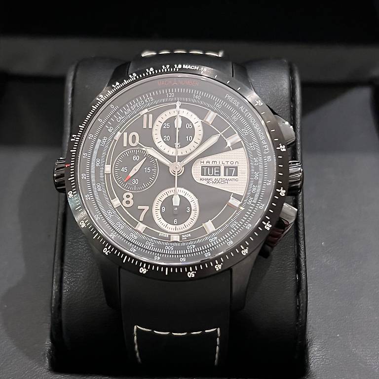 Hamilton Khaki X-Mach Chronograph Full Set H766860 Canton Genève ...