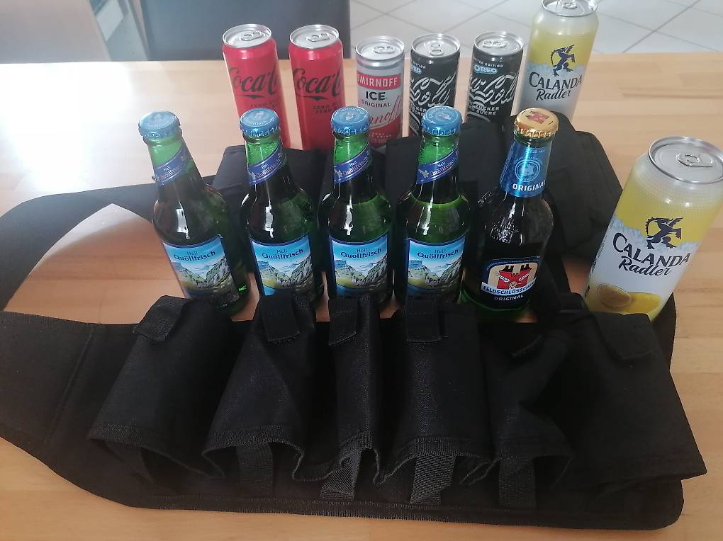 Cooler Party Getränke Tragegurt für Oberkörper, 12 Getränke Canton ...