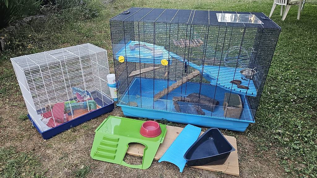 Grande cage pour rongeurs + cage annexe + accessoires Canton Genève ...