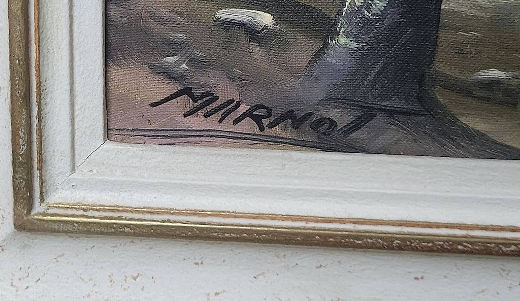 Tableau, huile sur toile, 61 x 46, signé Marnot. Canton Vaud - anibis.ch