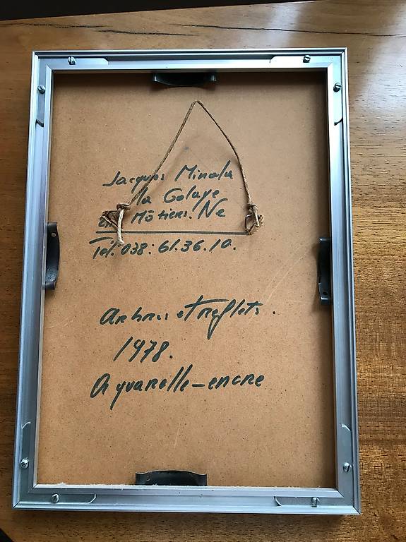 Tableau de Jacques Minala : aquarelle et encre de chine Canton Fribourg ...