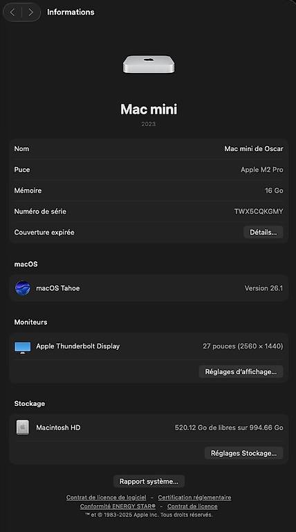 Apple Mac mini M2 Pro 16 Go RAM / 1 To SSD im Kanton Genf - anibis.ch