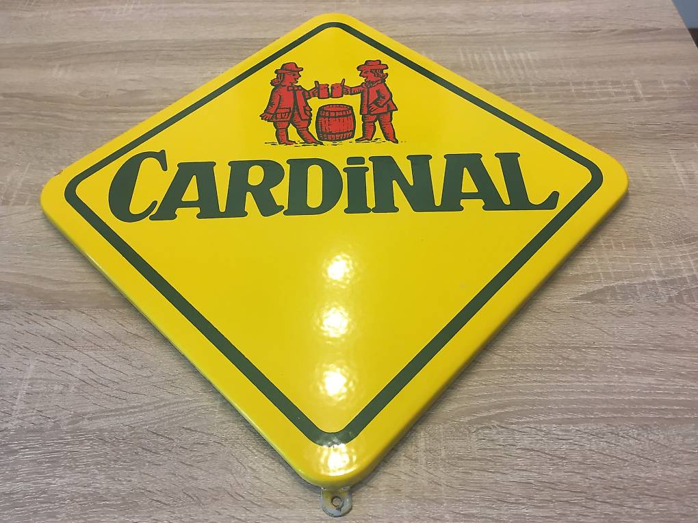 Emailschild /plaque émaillée CARDINAL bier Canton Vaud - anibis.ch