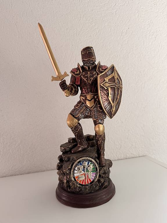 Sculpture en bronze Chevaliers de Dieu Canton Valais - anibis.ch