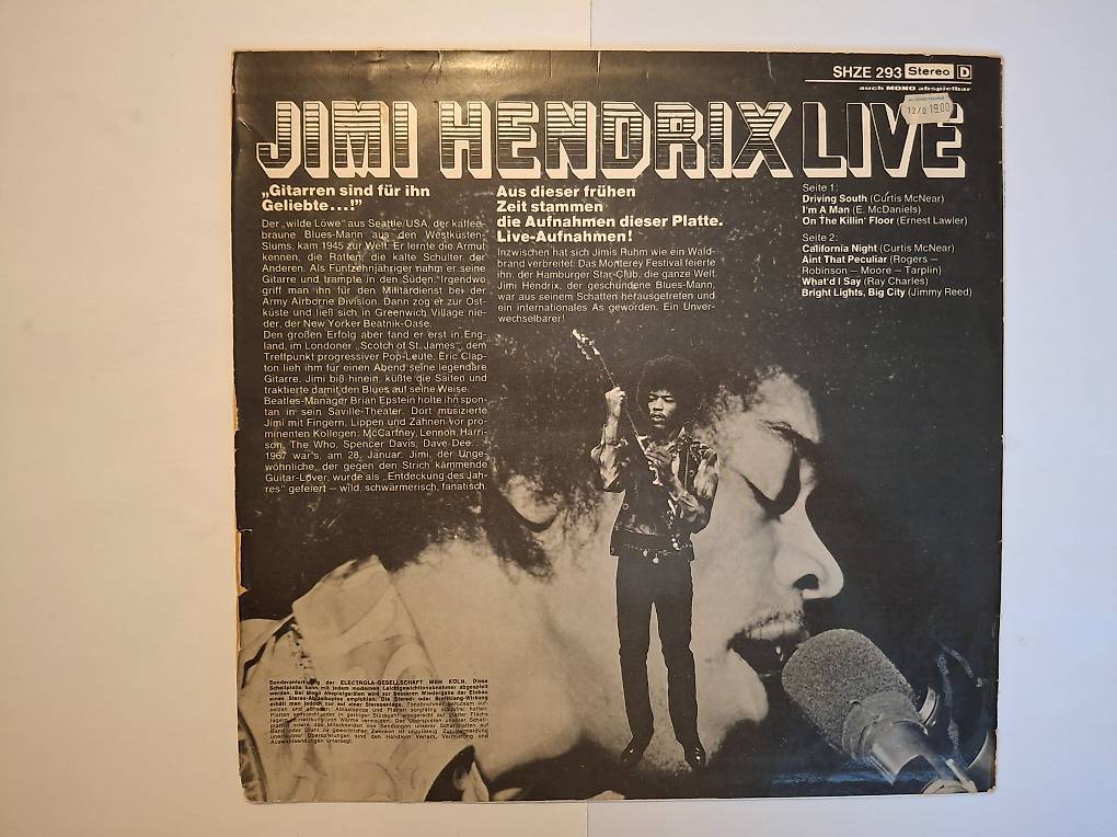 Jimi Hendrix - Vinyle 1970 - Jimi Hendrix Live Canton Genève - anibis.ch