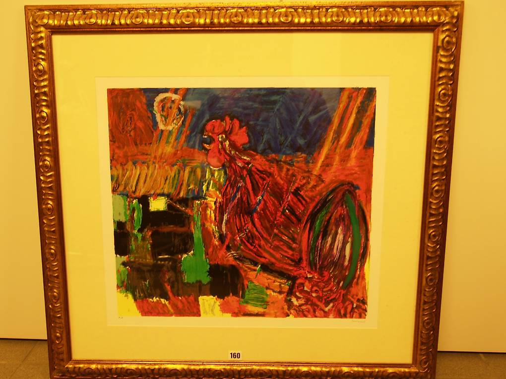 Cassinari Bruno, litografia a colori, "Gallo" Canton Tessin - anibis.ch