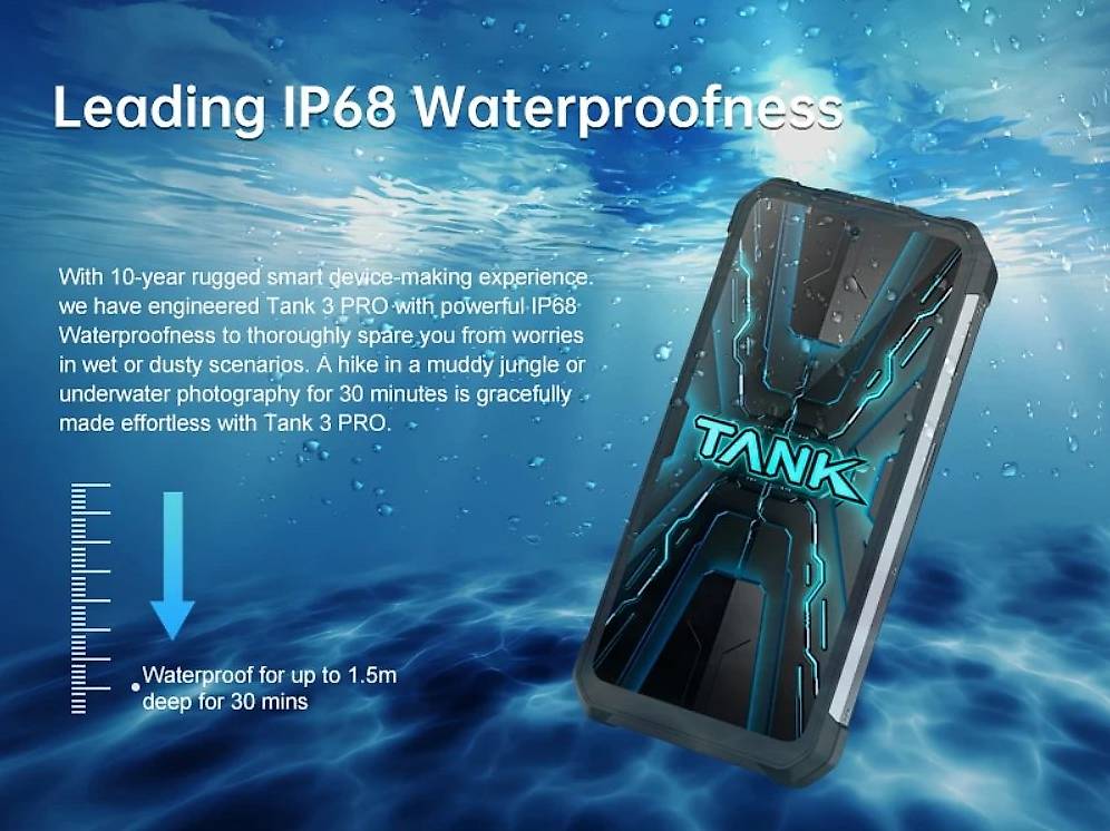 8849 Tank 3 Pro 5G Smartphone robuste 32GB avec projecteur Canton ...