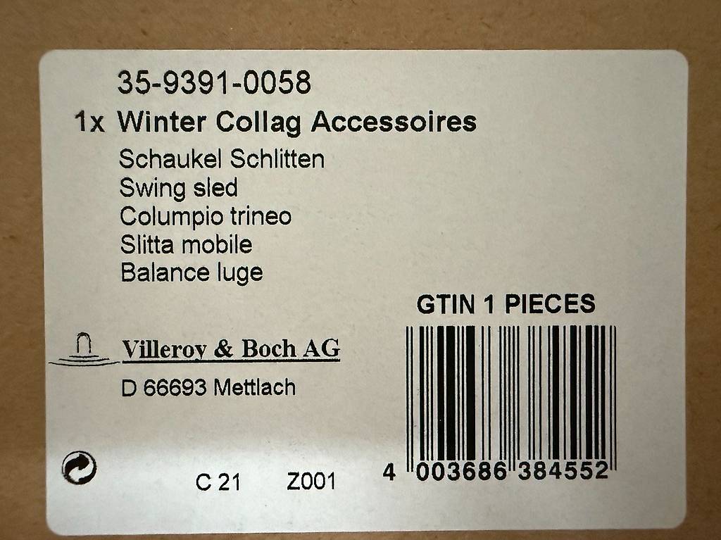 Villeroy & Boch balançoire traîneau Père Noël Canton Vaud - anibis.ch