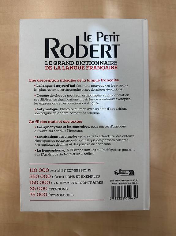Dictionnaire : Le Petit Robert de la langue française 2026 Canton ...