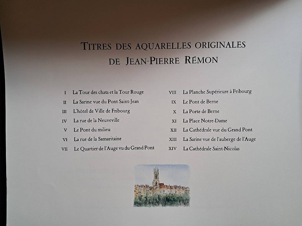 J'aime Fribourg - Jean-Pierre Rémon - Aquarelles originales im Kanton ...