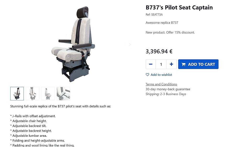 Sièges Boeing 737 CPT + FO Canton Vaud - anibis.ch