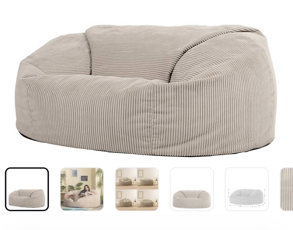 Pouf géant canapé velours côtelé Oeko-Tex® - SOUL Canton Genève - anibis.ch