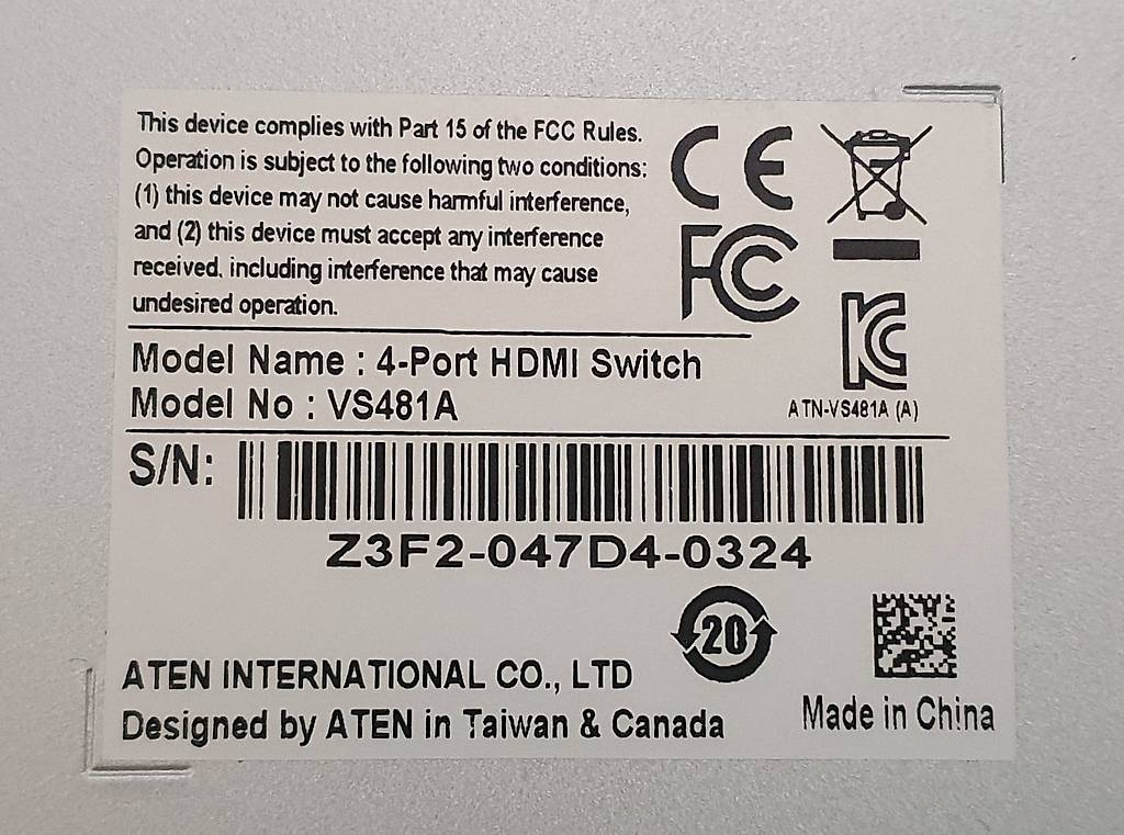 Commutateur HDMI 4 ports VS481A. Aten Canton Vaud - anibis.ch
