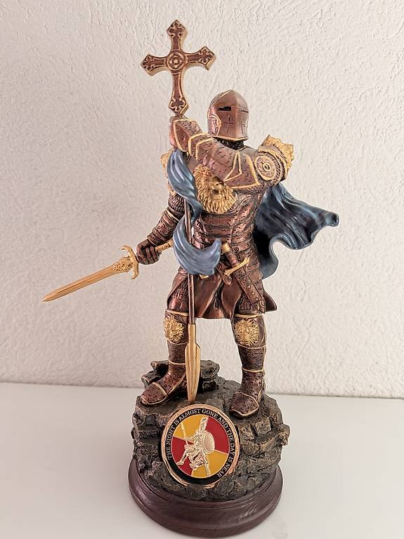 Sculpture en bronze Chevaliers de Dieu Canton Valais - anibis.ch