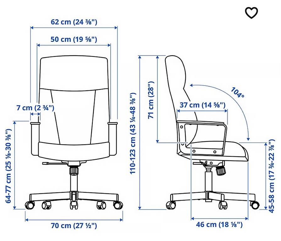 Chaise de bureau IKEA (modèle Millberget) Canton Neuchâtel - anibis.ch