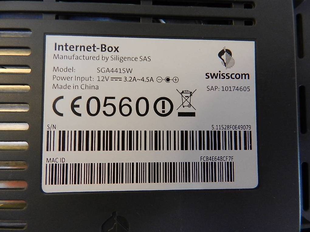 Swisscom Internet Box SGA441SW Router Canton Zurich - anibis.ch