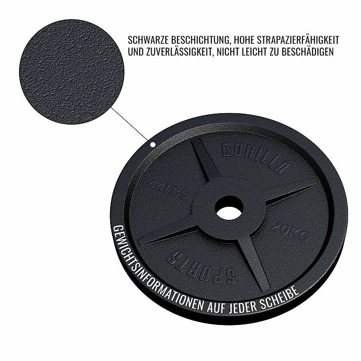 Plateau de poids Olympia 50/51mm fonte 20 kg Canton Vaud - anibis.ch