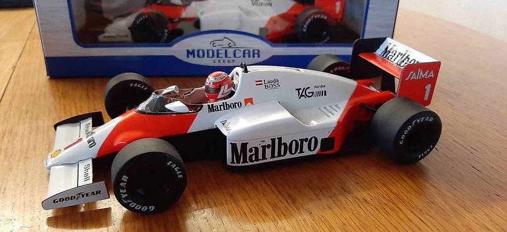 McLaren MP4/2B Niki Lauda F1 1985 Modelcar Group 1:18 Canton Saint-Gall ...